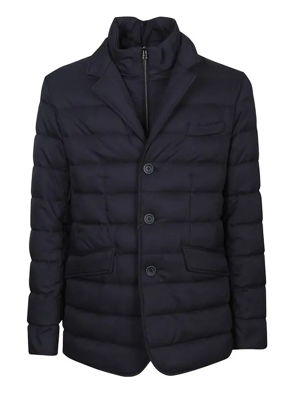 Herno Quilted Down Jacket With Layered Effect - Black