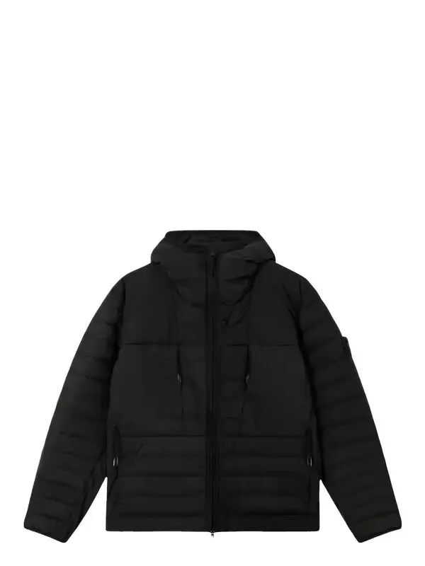 Stone Island Quilted Hooded Jacket - Black