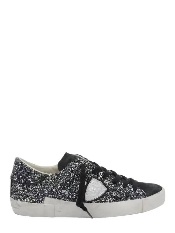 Philippe Model Prsx Sequin-embellished Sneakers - Black
