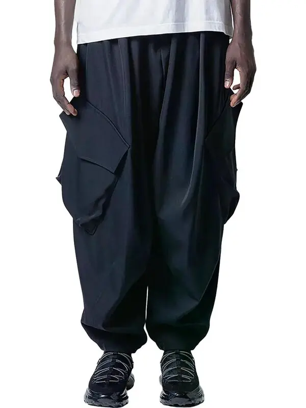 YOSHIOKUBO Pleated Cargo Pants - Black