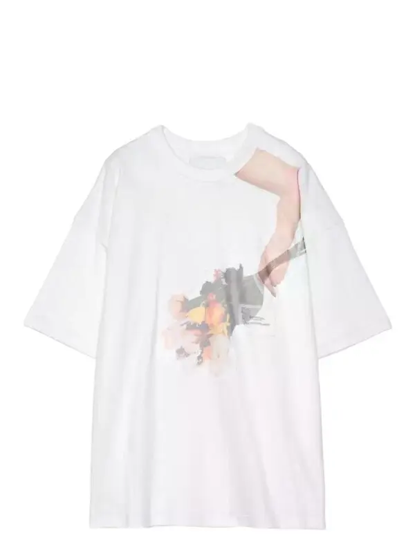 YOSHIOKUBO Graphic Cotton T-shirt - White