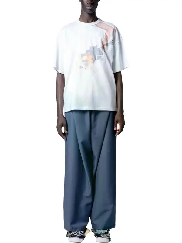 YOSHIOKUBO Graphic Cotton T-shirt - White