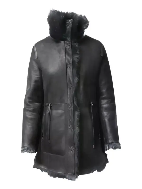 YVES SALOMON Reversible Shearling Parka - Black
