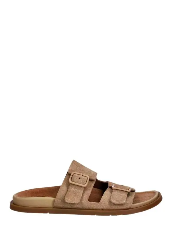 Camper Lluc Double Buckle Suede Sandals - Neutrals