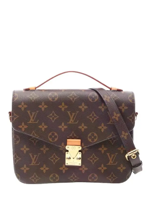 LOUIS VUITTON Monogram Pochette Metis Tote Bag - Brown