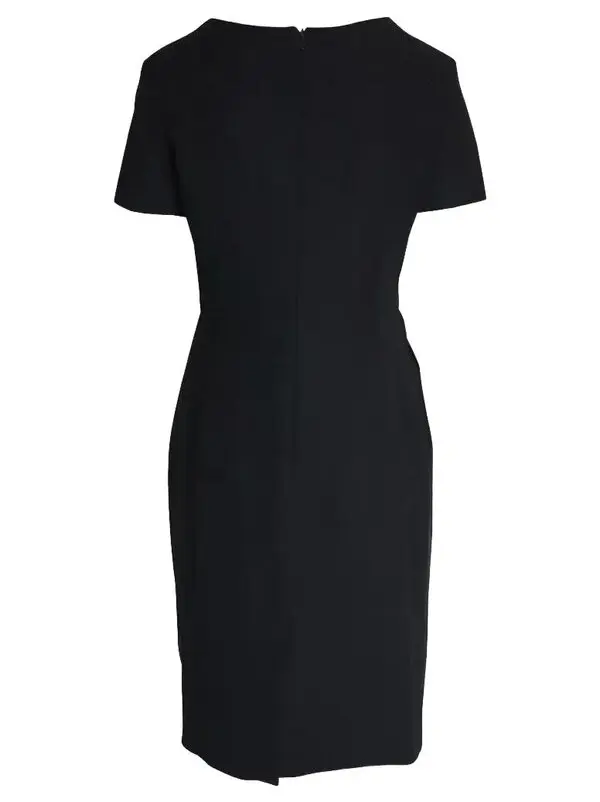 Giorgio Armani Draped Sheath Dress - Black