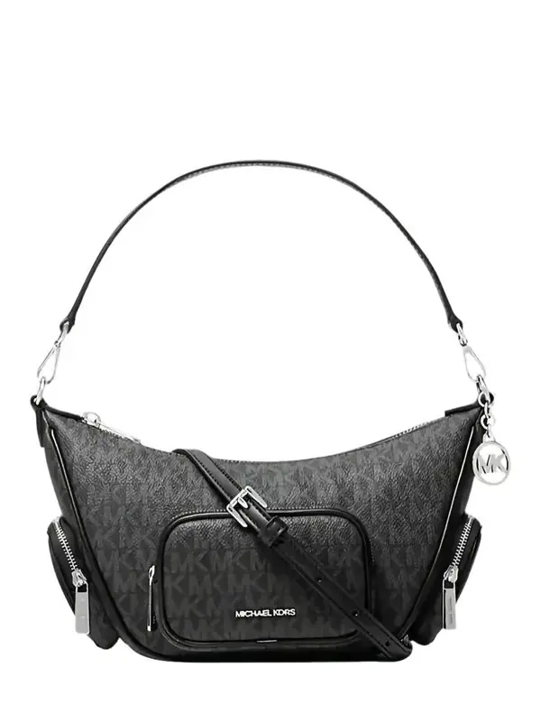Michael Kors Small Merritt Signature-logo Shoulder Bag - Black
