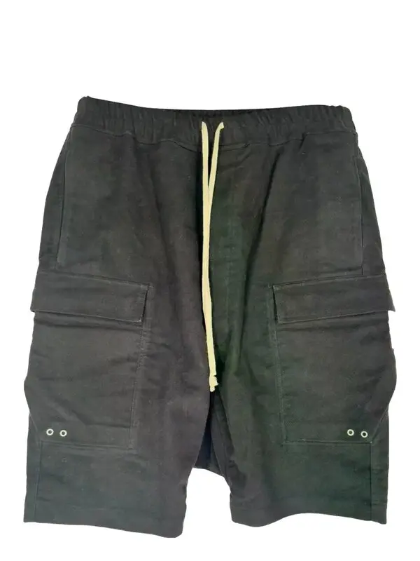Rick Owens Cotton Cargo Pods Shorts - Black