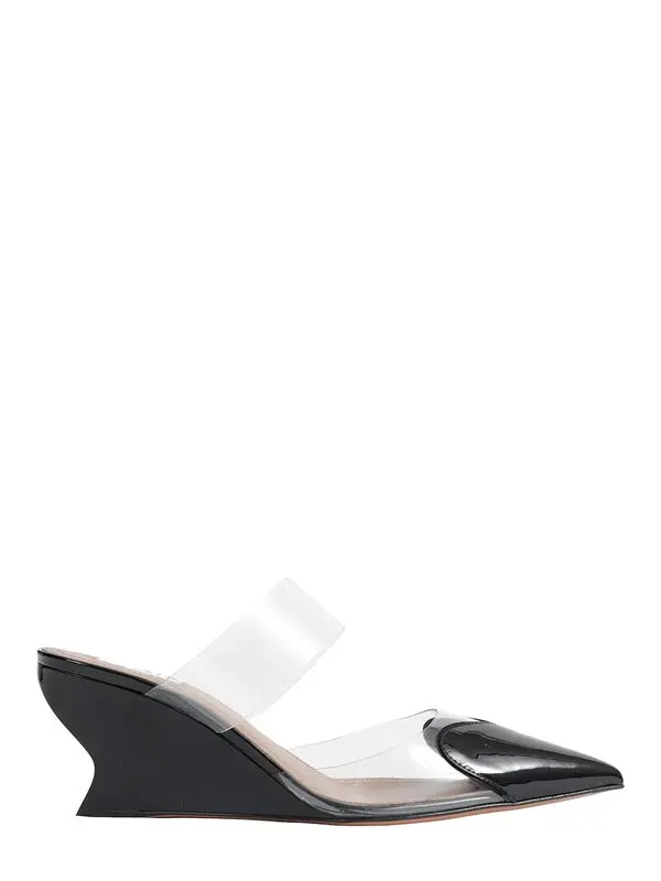 Alaïa Le Coeur Wedge Mules - Black