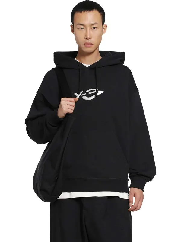 Y3 Liquid Logo Hoodie - Black