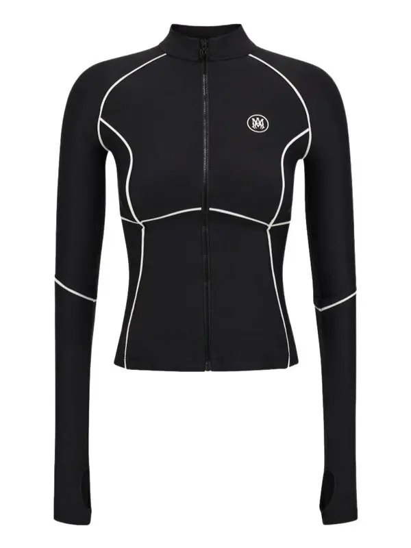 Amiri Slim Fit Color-block Zip-up Jacket - Black