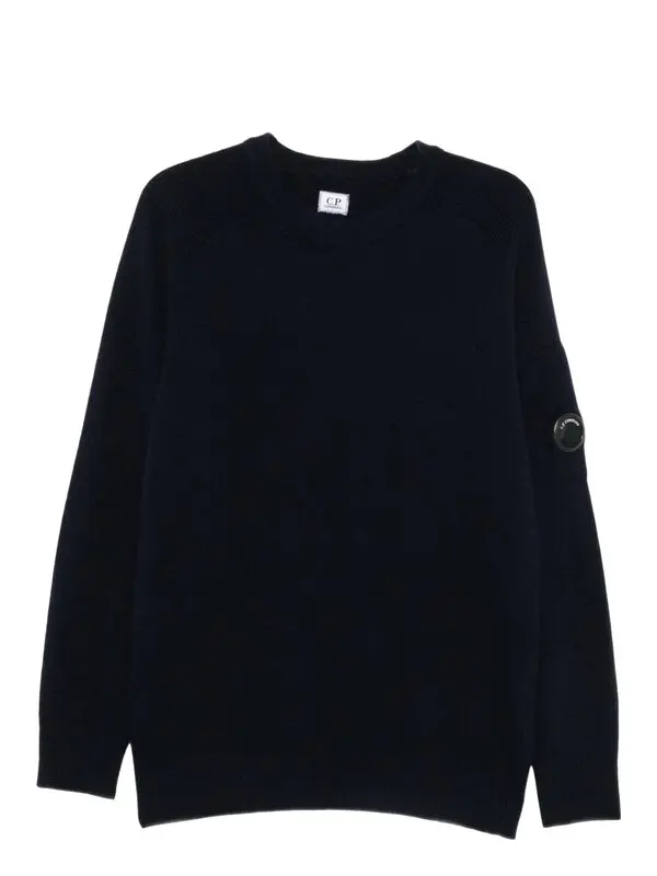 C.P. COMPANY Lens-detail Wool Sweater - Black