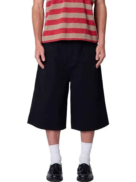 Mnml Ultra Baggy Paneled Chino Shorts - Black