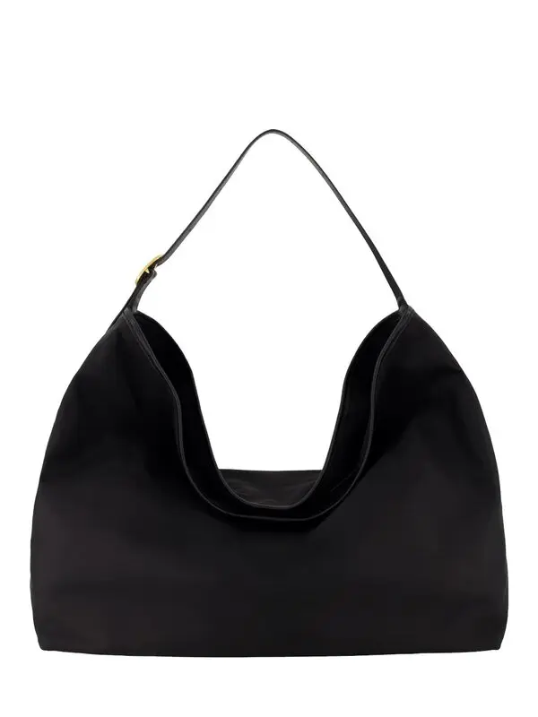 Vince Vivian Large Nylon Hobo Bag - Black