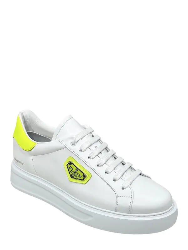 Philipp Plein Titan Plein Low-top Sneakers - White/yellowfluo