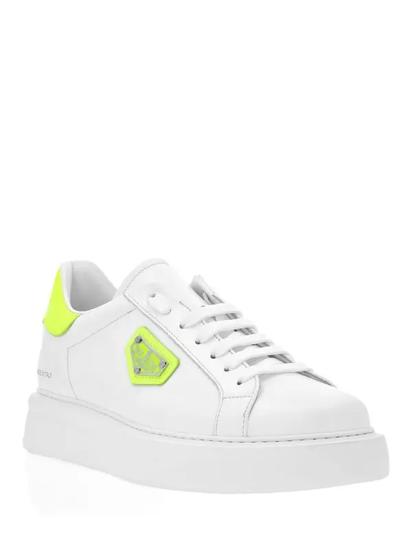 Philipp Plein Titan Plein Low-top Sneakers - White/yellowfluo
