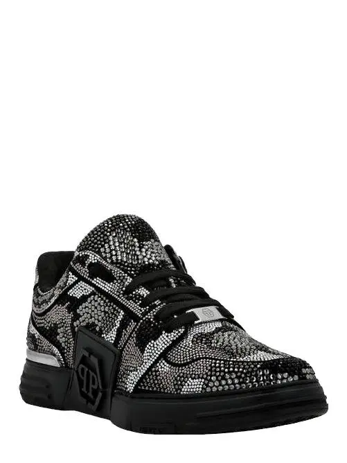 Philipp Plein Crystal Royal Street Suede Low-top Sneakers - Black