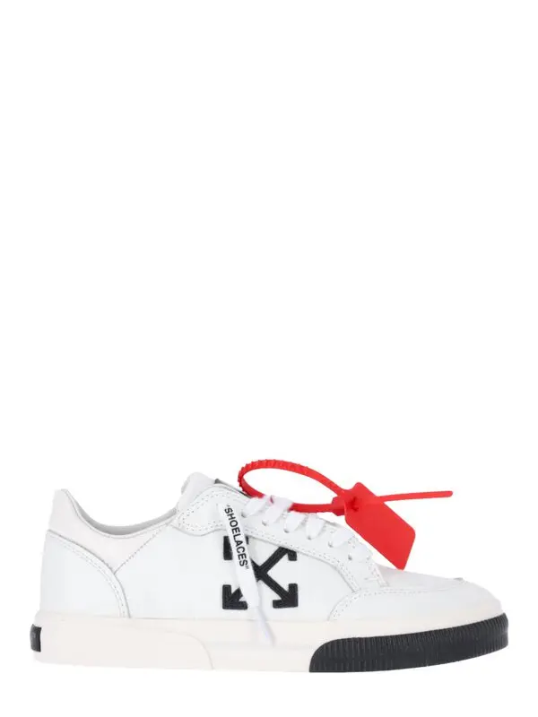Off-White Low-top Sneakers In Bovine Leather With Rubber Sole - White