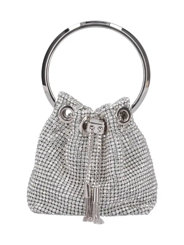 JIMMY CHOO Crystal Embellished Mini Bag - Silver