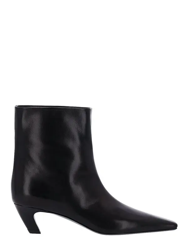 Khaite Calf Leather Ankle Boots - Black
