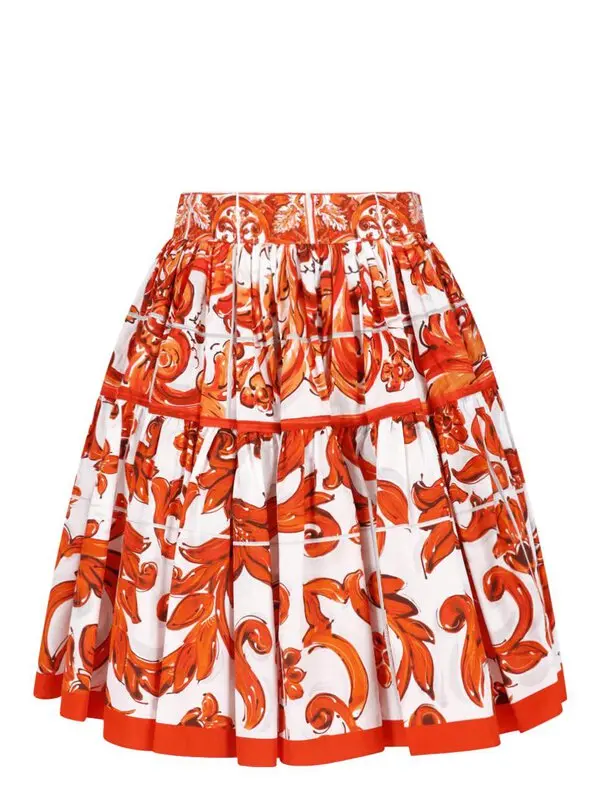 Dolce & Gabbana Printed Cotton Skirt - Multicolor