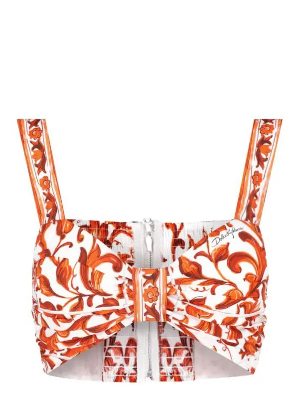 Dolce & Gabbana 100% Cotton Printed Top - Multicolor