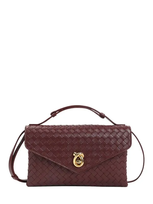 Bottega Veneta Mini Knot Lock Shoulder Handbag - Red