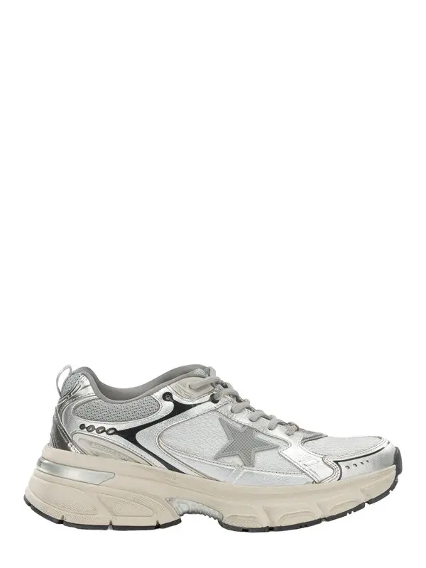 GOLDEN GOOSE Lightstar Low Top Sneakers - Silver