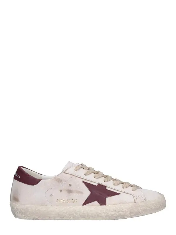 GOLDEN GOOSE Distressed Leather Low-top Sneakers - White