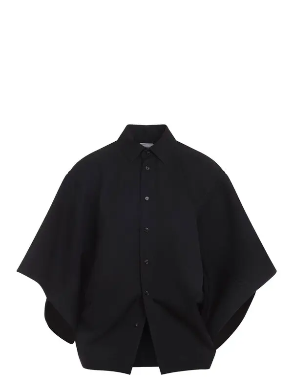 Bottega Veneta Wool Twill Shirt - Black