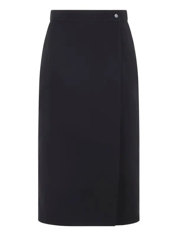 Bottega Veneta Mini Skirt In Cotton-silk Blend - Black
