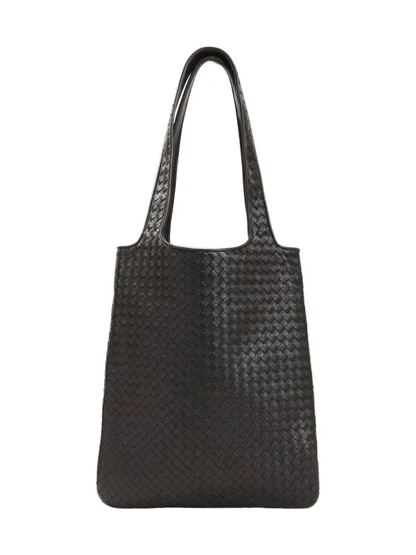 Bottega Veneta Intrecciato Leather Tote Handbag - Brown