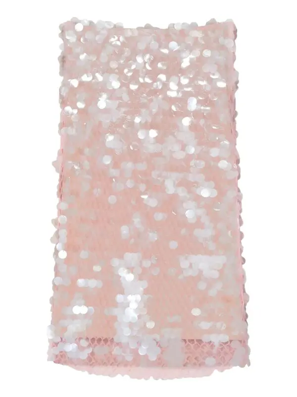 Tory Burch Sequin Maxi Skirt With Asymmetrical Hem - Pink