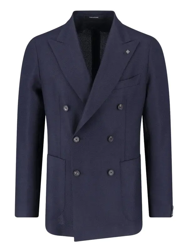 Tagliatore 100% Virgin Wool Tailored Jacket - Blue