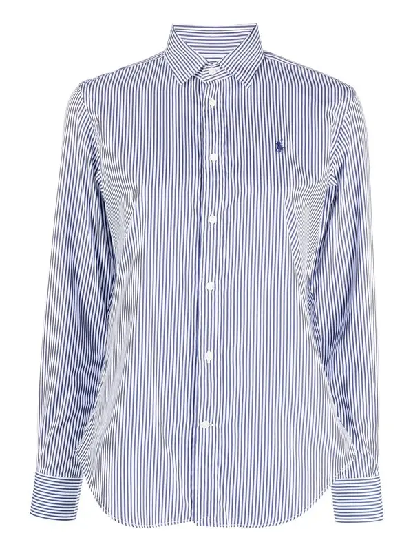 Ralph Lauren Striped Cotton Button-up Shirt - Navy