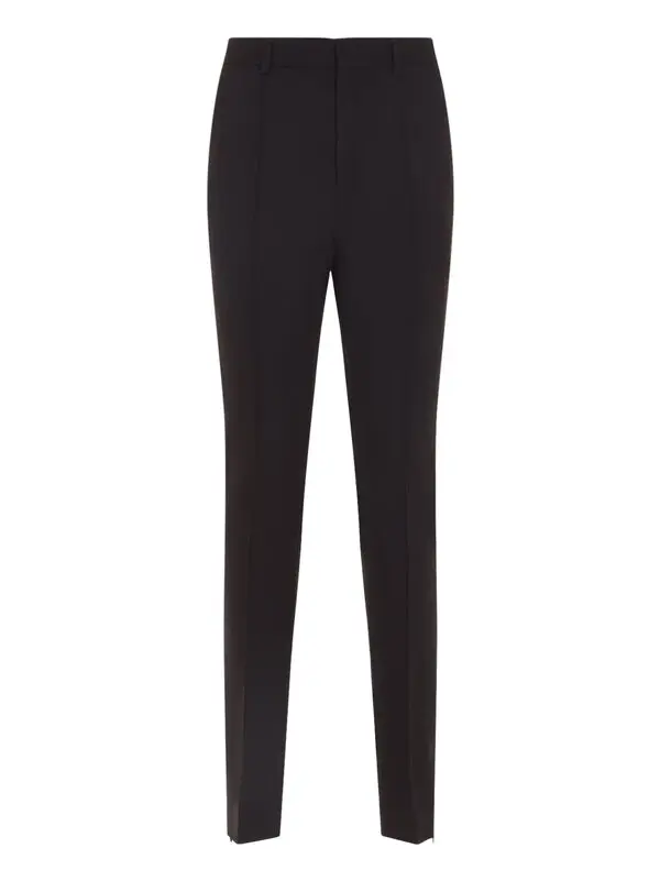 Celine Wool Blend Straight Leg Trousers - Brown
