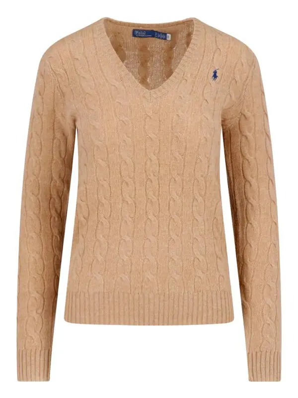 Polo Ralph Lauren Wool-cashmere Crewneck Sweater - Beige