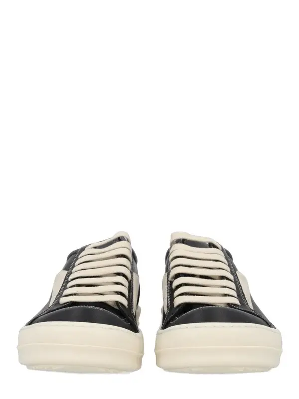 Rick Owens Leather Low-top Sneakers - Black