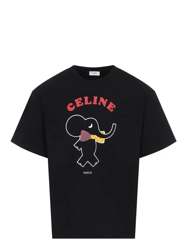 Celine Relaxed Cotton T-shirt - Black