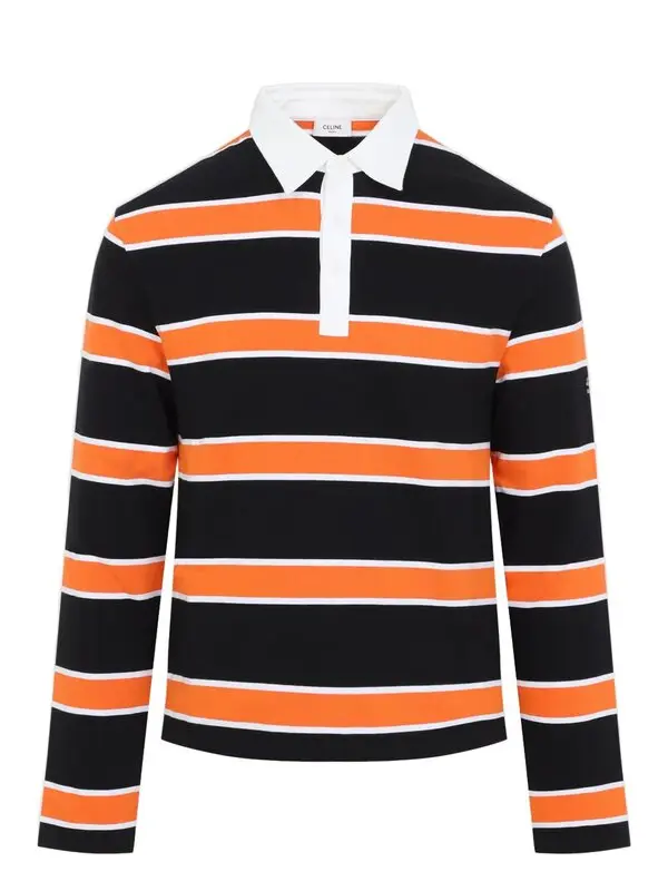 Celine Cotton Polo Shirt - Black