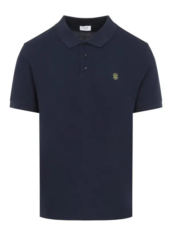 Celine Cotton Polo Shirt - Blue