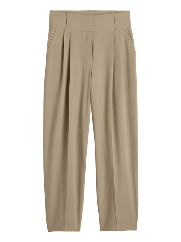 TOTEME Pleated Viscose-wool Trousers - Beige