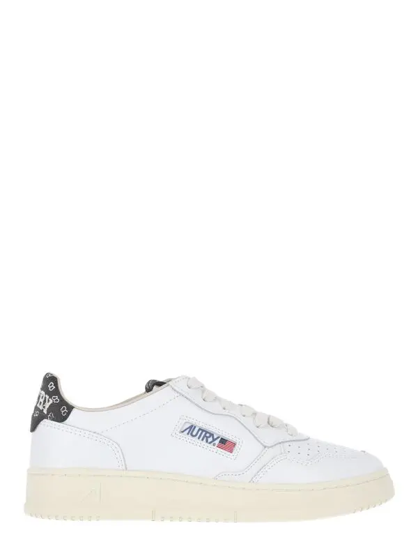 AUTRY Leather And Suede Lace-up Sneakers - White