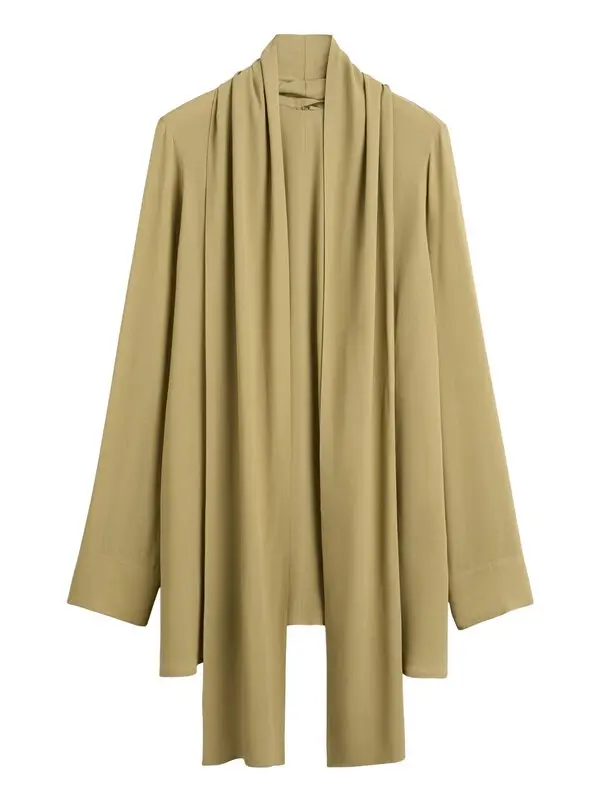 TOTEME Viscose Shirt With Neck Scarf Detail - Beige
