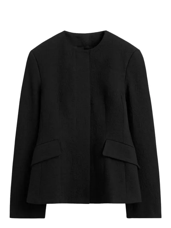 TOTEME Cotton Cloqué-effect Blazer - Black