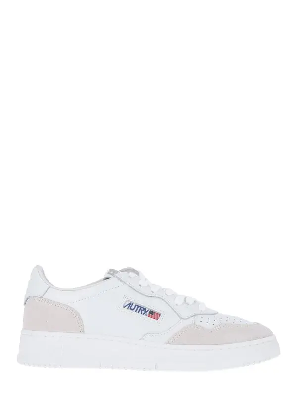AUTRY Leather & Suede Low-top Sneakers - White