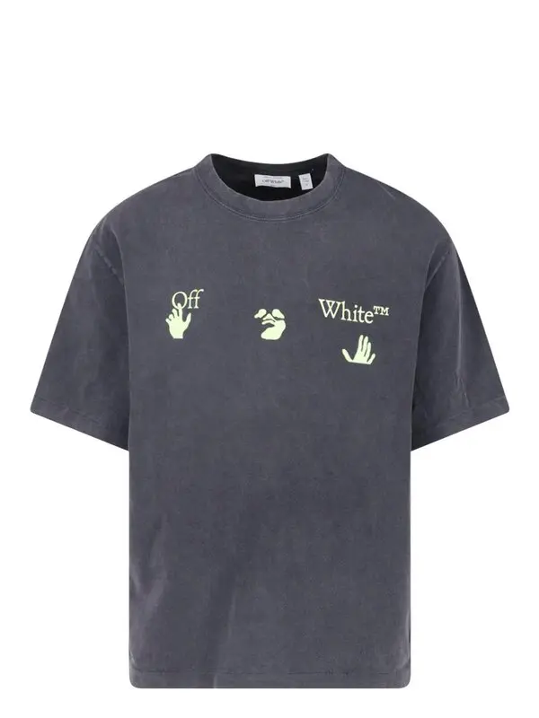 Off-White Graphic Cotton T-shirt - Black