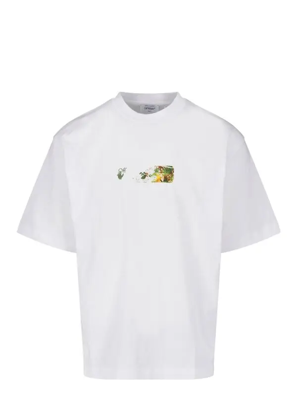 Off-White Graphic Cotton T-shirt - White