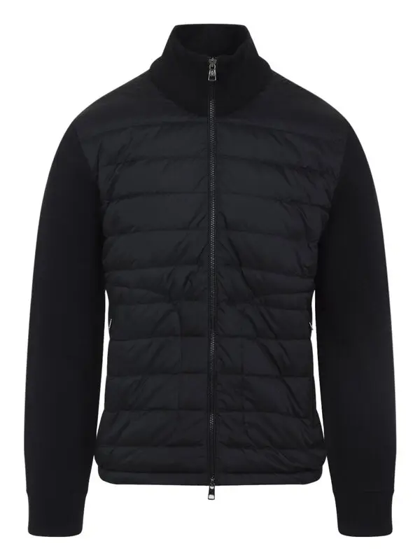 Moncler Wool-blend Knit Cardigan Tricot Jacket - Black