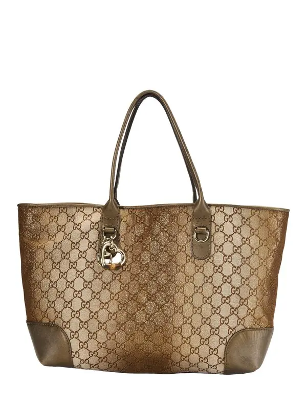 Gucci Lurex Heart Bit Tote - Gold